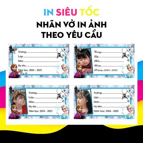 Snow Princess Elsa And Anna Notebook Labels With Names And Babe Girl Photos Printed On