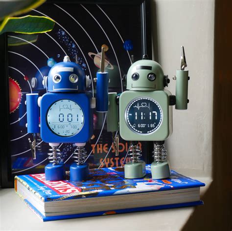 Robot Time Bedside Alarm Clock By Steepletone