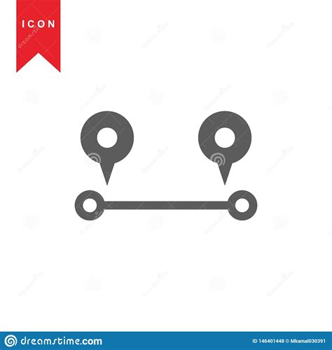 Icono de la distancia ilustración del vector Ilustración de internet