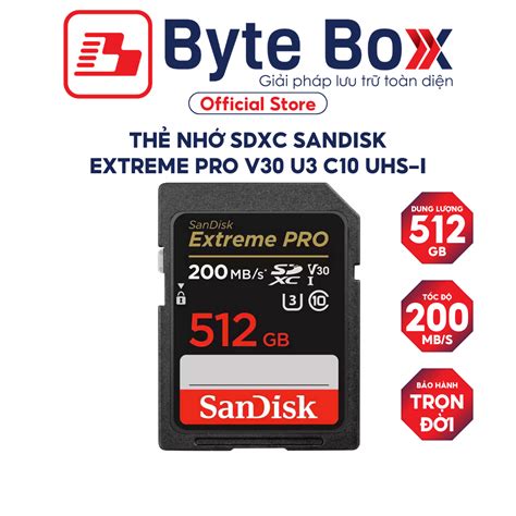Thẻ nhớ SDHC SDXC Sandisk Extreme Pro GB GB V U C UHS I upto MB s Bảo hành trọn