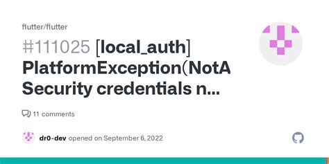 Localauth Platformexceptionnotavailable Security Credentials Not Available Null Null On