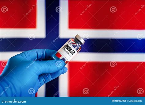 Injectieflacon Met Vaccin Voor De Vaccinatie Tegen Het Coronavirus Plan
