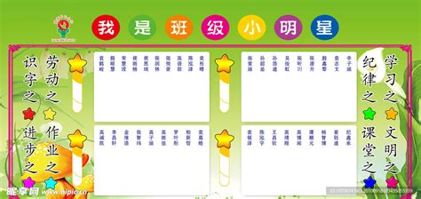 班级小明星设计图展板模板广告设计设计图库昵图网