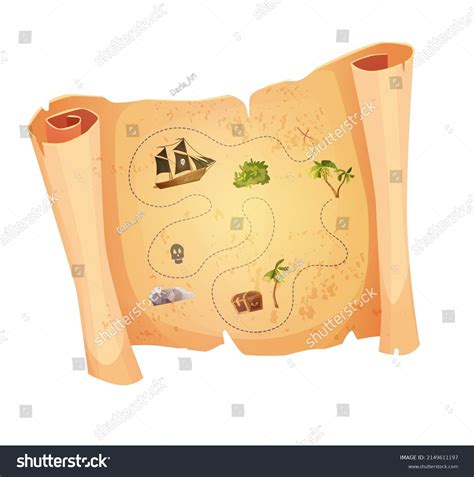 Ancient Map Of Iraq Old Blank Parchment Treasure Map With An