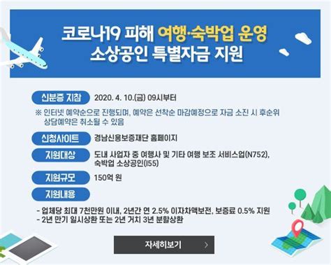 경남도 여행·숙박업 소상공인에게 150억원 지원 신용등급 10등급도 가능 아시아경제