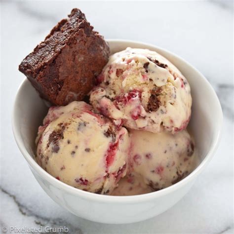 Raspberry Swirl And Brownie Ice Cream