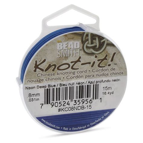 Beadsmith Chinese Knotting Cord Neon Deep Blue Blick Art Materials