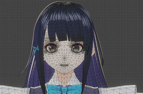 Kawaii Anime Girl 3d Model Free 3d Model Rigged Cgtrader