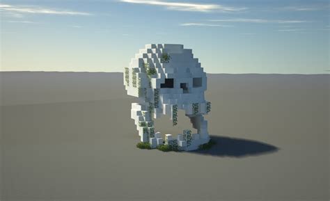 Simple Skull Build Minecraft Minecraft Statues Minecraft Fossils