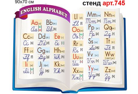 Англійський алфавіт стенд арт 745 Elitclass