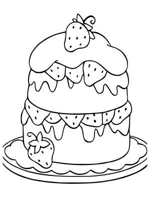 Kuchen Ausmalbilder zum Ausdrucken Kostenlos für Erwachsene und Kinder