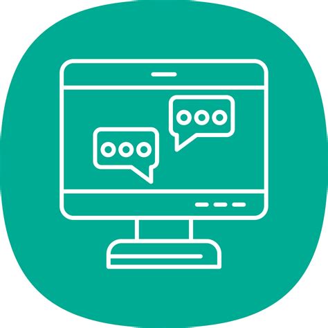 Chat Line Curve Icon Vector Art At Vecteezy