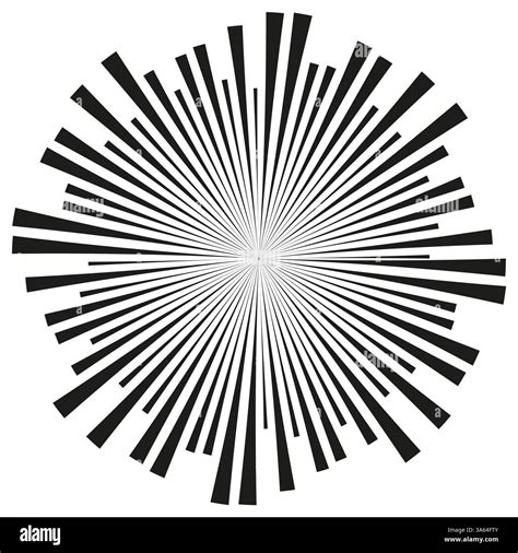 Circular Burst Effect Abstract Explosion Rays Radial Speed Lines
