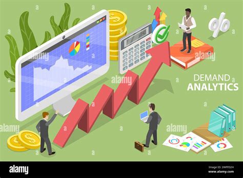 3d Isometric Flat Vector Conceptual Illustration Of Demand Analytics
