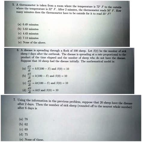 SOLVED A Thermometer Is Taken From FOOm Where The Temperature Is To The Outside Where The