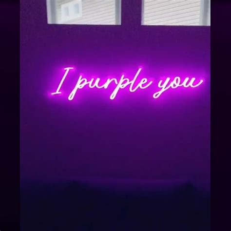 Led Neon Sign Bts L Purple You Neon Sign Neon Signs Neon Led Neon