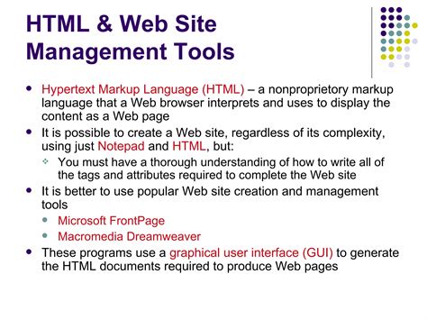 Creating Effective Web Pages Creating Html Documents Ppt