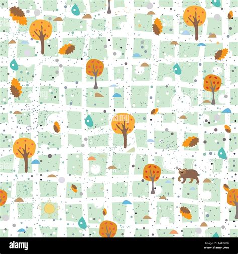 Seamless Smale Sized Tree Pattern Vector Illustration Stock Vector Image Art Alamy