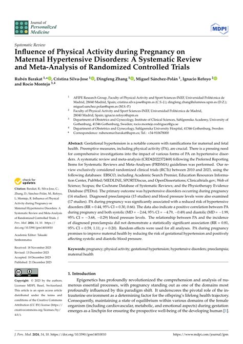 Pdf Influence Of Physical Activity During Pregnancy On Maternal
