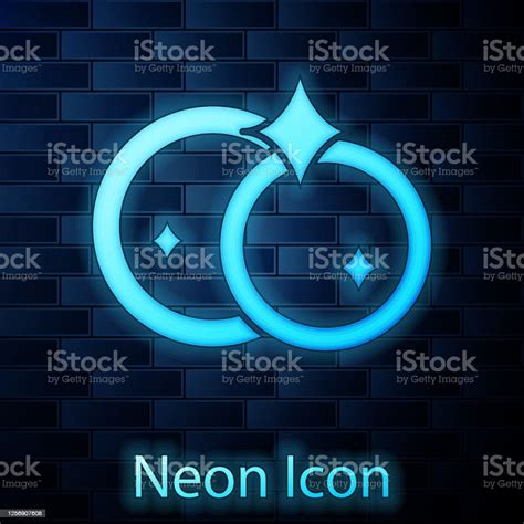 벽돌 벽 배경에 고립 된 빛나는 네온 세탁 요리 아이콘 요리 아이콘을 청소합니다 식기 세척기 표지판 식기 기호를 청소합니다 벡터 일러스트레이션 가사 집안일에 대한 스톡 벡터