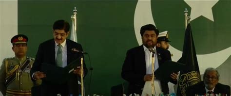 Murad Ali Shah Takes Oath As Sindh Cm For Third Time