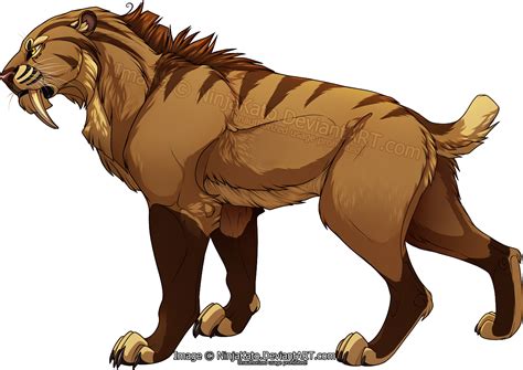 Sabertooth Fantasy Creatures Art Mythical Creatures Art Prehistoric