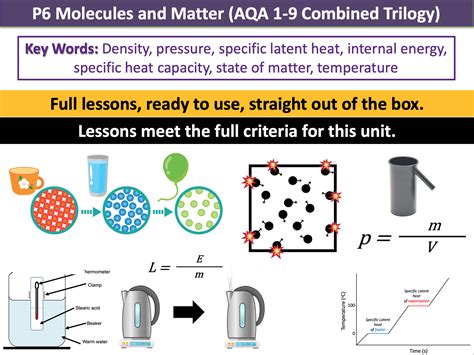 P6 Molecules And Matter AQA 1 9 Combined Trilogy Teaching Resources