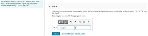 solved an electron is released from rest at a distance of