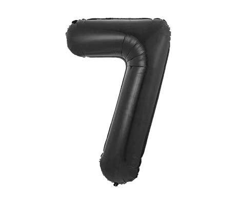 Balon Foliowy Cyfra 7 Matowa Czarna B C 85 Cm