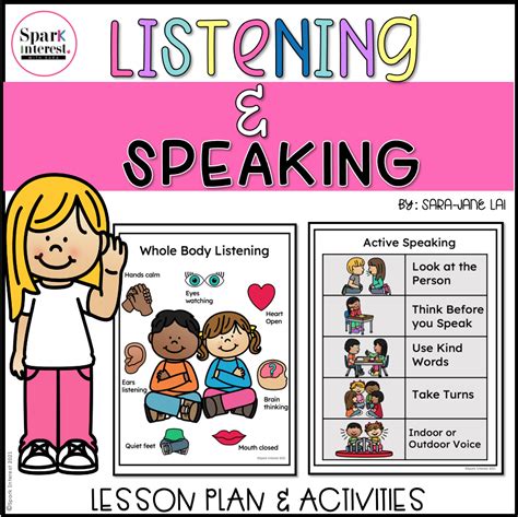 Listening And Speaking Skills For Preschoolers Spark Interest With Sara