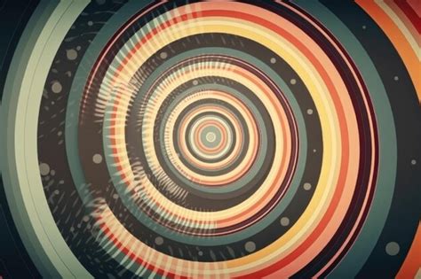 Premium AI Image Abstract Pattern Of Concentric Circles Rotating Around Center Created With