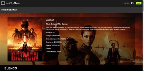 Github Bragarr Movie Database Este Um Projeto De Uma P Gina Web Para Consulta E Pesquisa De