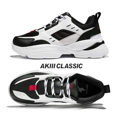 [아키클래식] 뉴트로 스타일 어글리슈즈 비트 블랙 레드 Akajauw0304z 이랜드몰