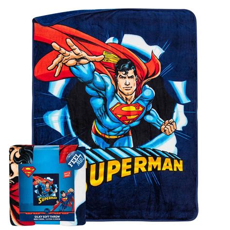 The Northwest Group Superman Hero Burst Silk Touch Throw Blanket 1sup074000001ret The Home Depot