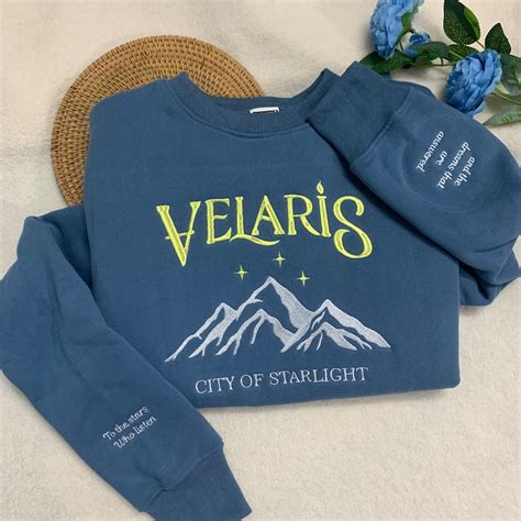 Velaris Embroidered Sweatshirt Velaris City Of Starlight Embroidered