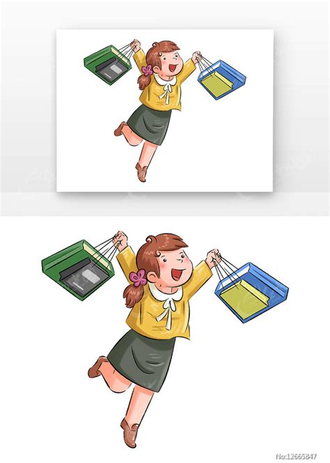 可爱女孩逛街购物图片下载红动中国