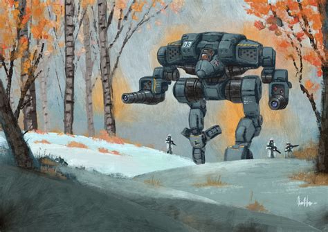 Winter Patrol Battletech Fan Art By Me R Digitalart