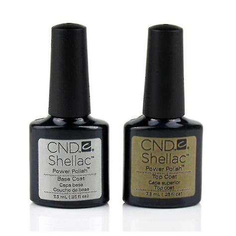 Cnd Shellac Base And Top Coat Gel Nail Polish Soak Off Uv Free Tracked