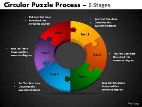 PowerPoint Design Cycle Chart Circular Puzzle Ppt Slides