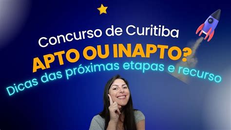 APTO OU INAPTO PRÓXIMAS ETAPAS E DICAS DE RECURSO YouTube