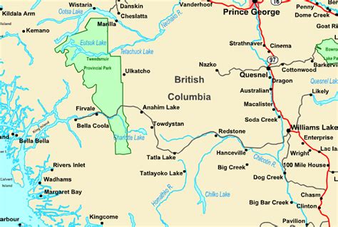 Regional Map Of Chilcotin
