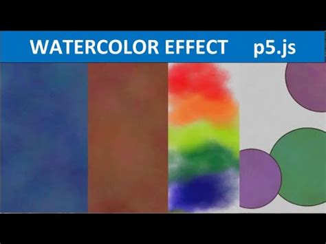 Watercolor Effect And Paper Texture In P Js YouTube