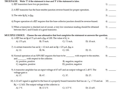 Solved TRUE FALSE Write T If The Statement Is True And F Chegg Com