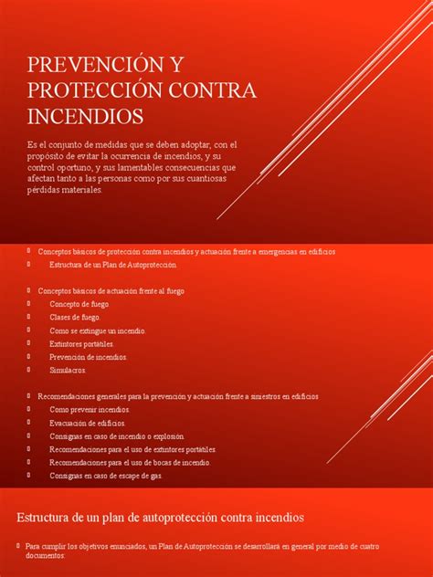 Prevención Y Protección Contra Incendios Pdf Combustibles Incendios