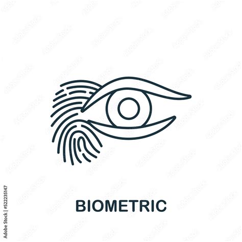 Biometric Icon Monochrome Simple Cybercrime Icon For Templates Web