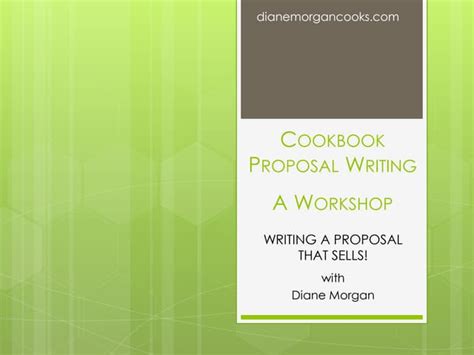 writing and selling a winning book proposal diane morgan ppt