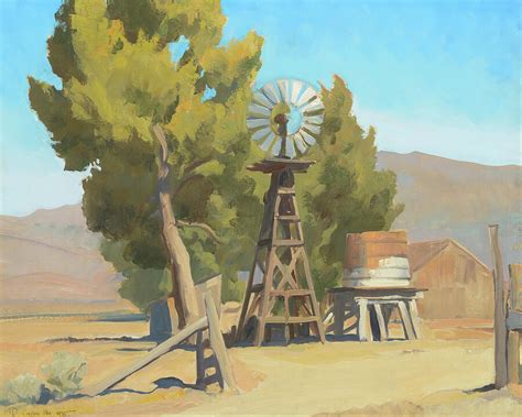 Ranch Windmill Carson Nevada Mixed Media By Maynard Dixon Fine Art