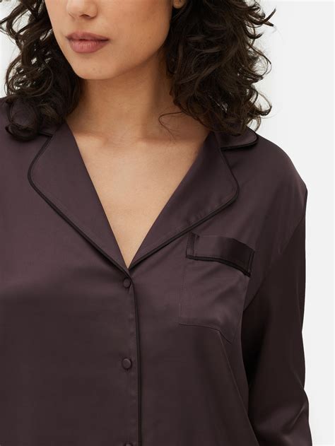 Pyjama Long En Satin Figue Femme Primark