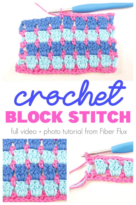 Crochet Block Stitch Full Photo Video Tutorial