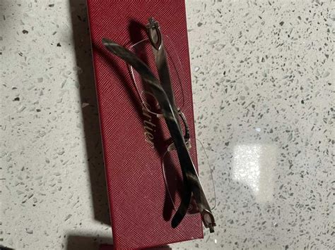 Cartier Cartier Black Buffalo Horn Glasses Gem